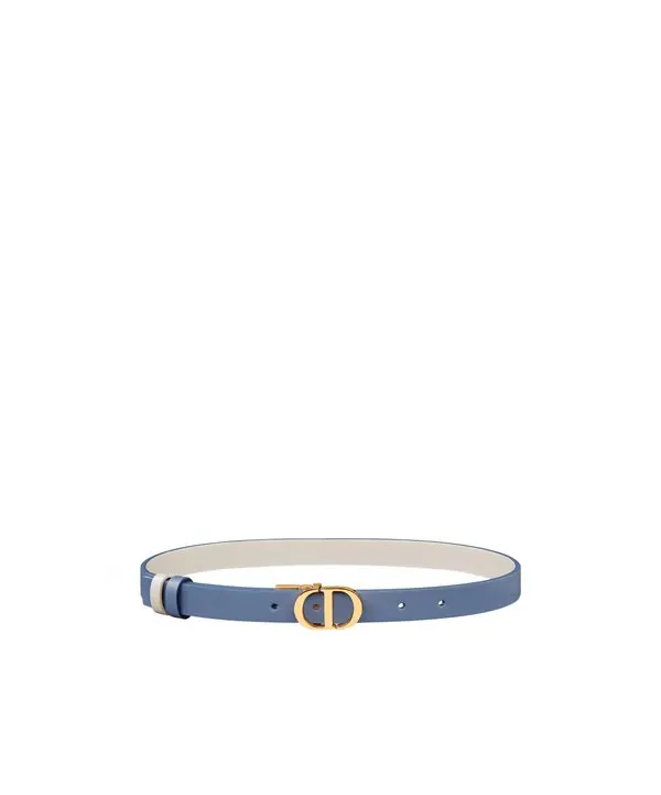 Dior 30 Montaigne Reversible Belt - Denim Blue/latte
