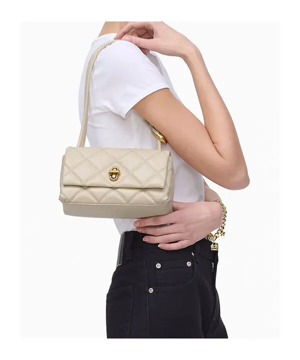 Marc Jacobs Quilted Mini Dual Shoulder Bag - Clouds White