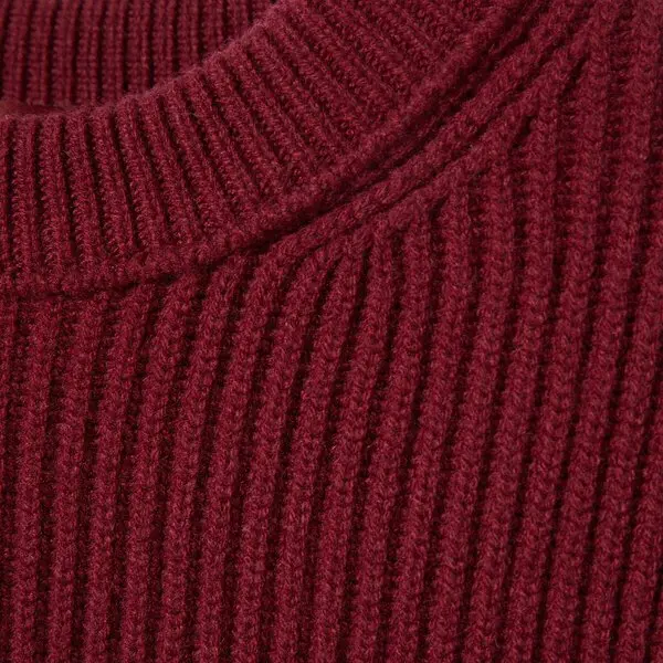 Gucci Ribbed Mock Neck Sweater With Webbing Trim