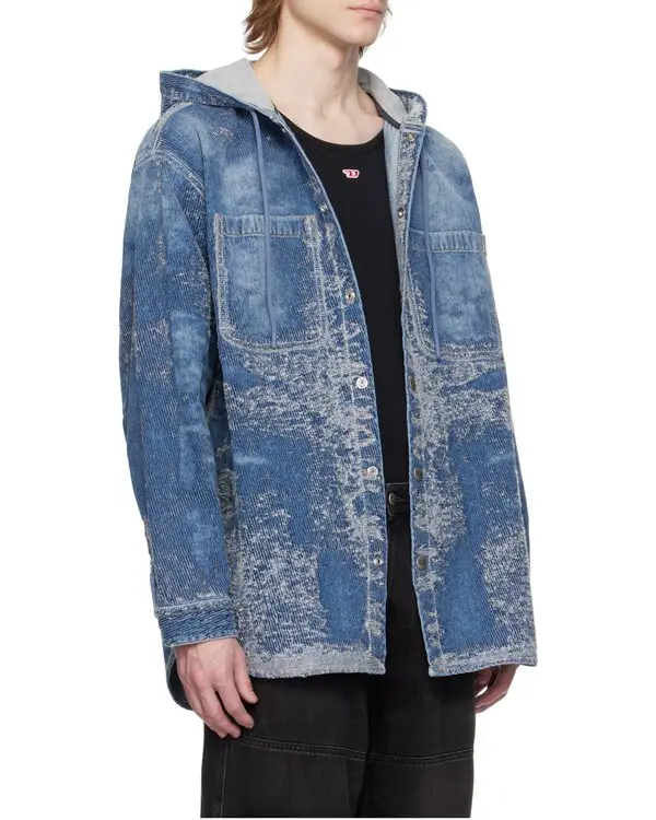 DIESEL® Distressed Denim Hooded Jacket