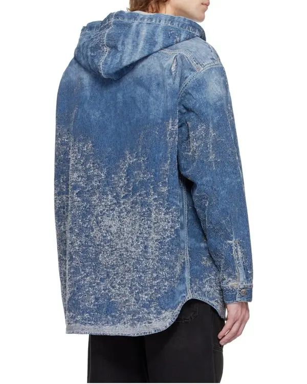 DIESEL® Distressed Denim Hooded Jacket