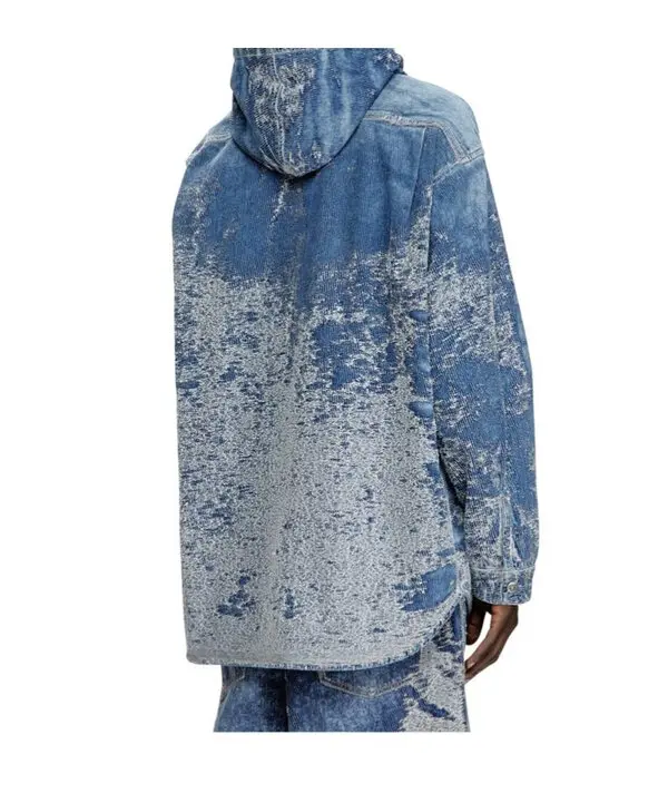 DIESEL® Distressed Denim Hooded Jacket