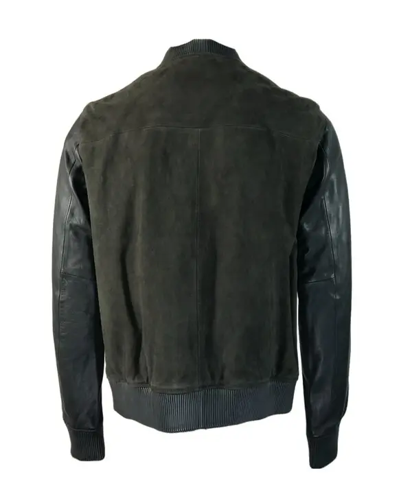 Emporio Armani Leather And Suede Bomber Jacket