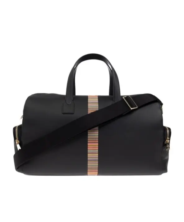 Paul Smith Zipped Holdall With Stripe Detailing - Black