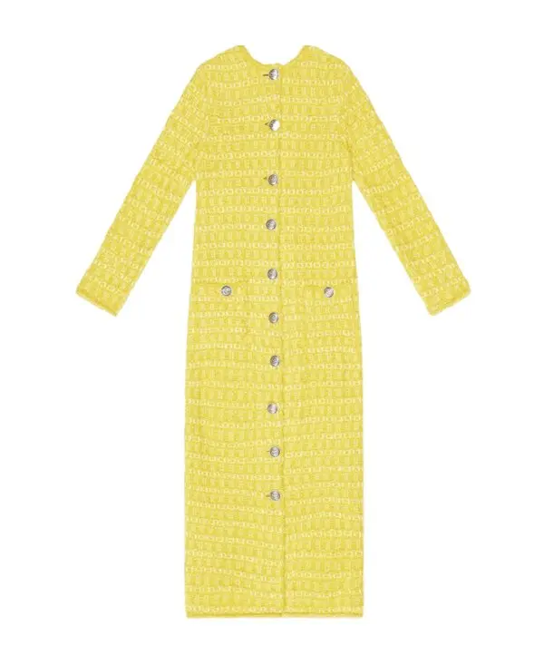 Balenciaga Tweed Midi Dress