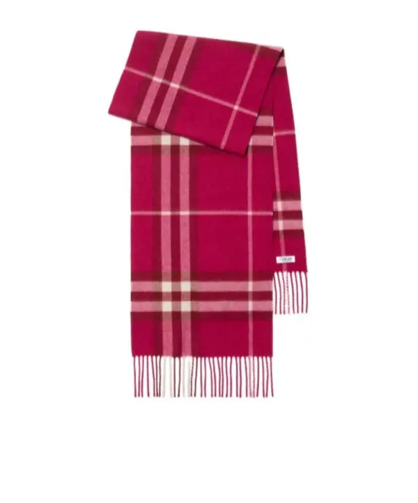 Burberry Check Cashmere Scarf - Jam Color