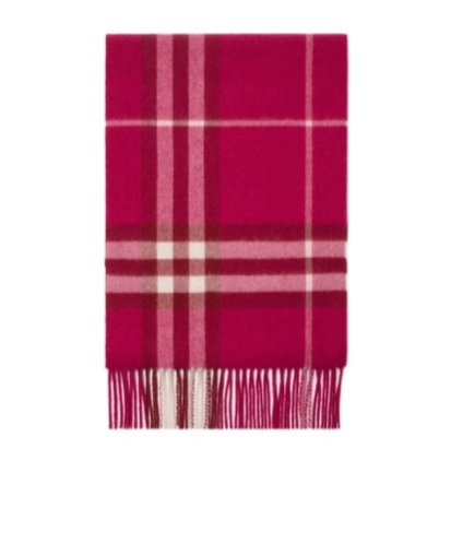 Burberry Checked Fringed-edge Scarf - Jam