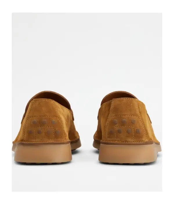 TOD'S Slip-on Loafers With Embossed Logo - Brown