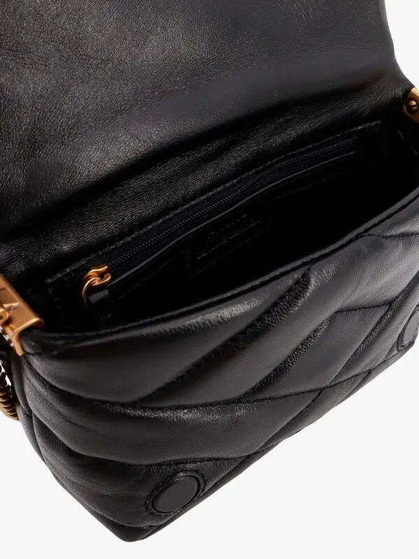 Pinko Love Birds Buckle Quilted Shoulder Bag