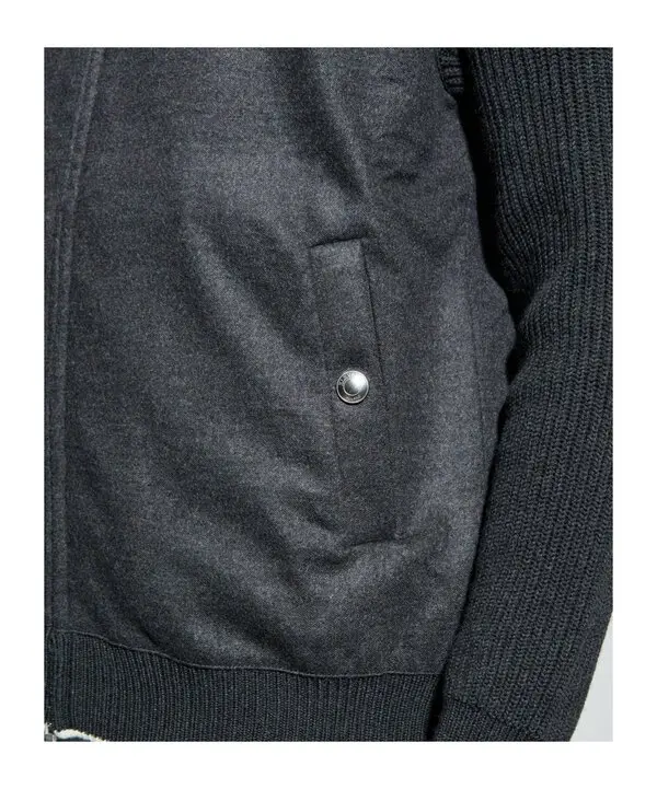 Eleventy Stand Collar Knitwear With Two-way Zipper And Metal Details - Grey