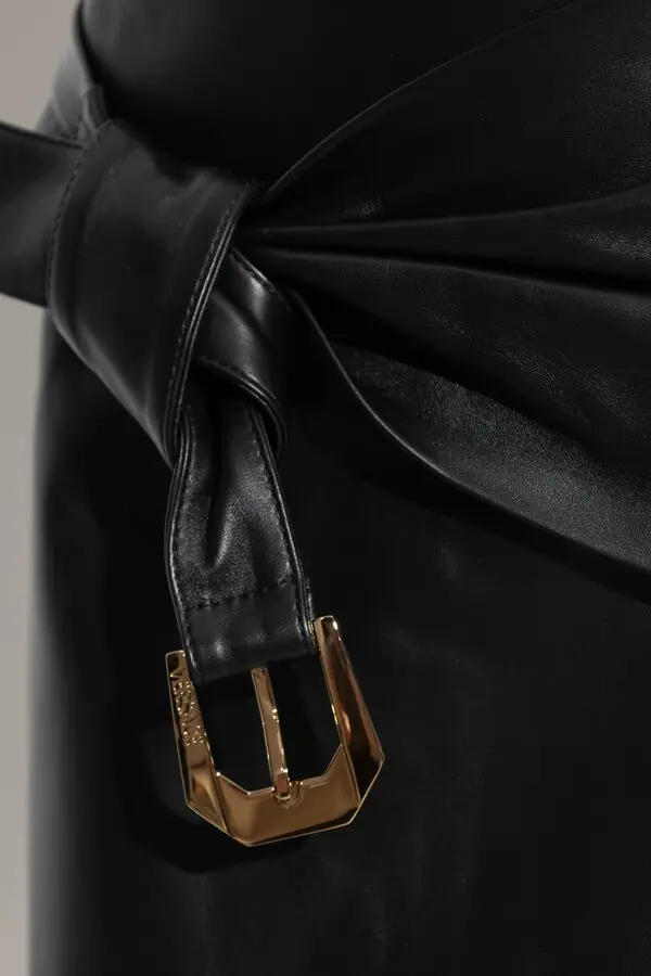 Versace Leather Mini Skirt