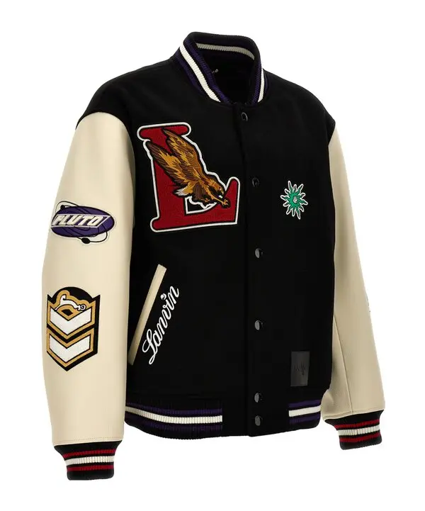LANVIN X Future Logo-patch Varsity Bomber Jacket
