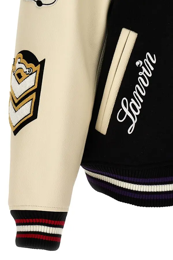 LANVIN X Future Logo-patch Varsity Bomber Jacket