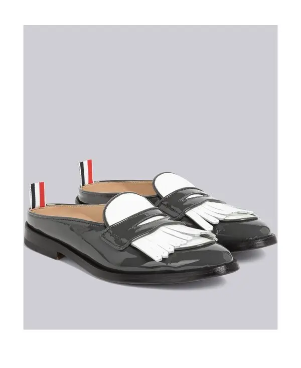 Thom Browne Kilt Varsity Slip-on Penny Loafers - Black