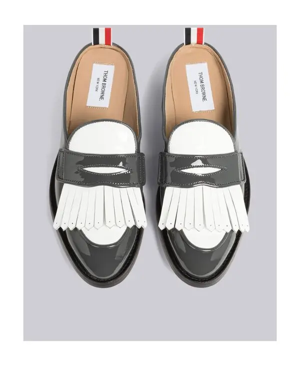 Thom Browne Kilt Varsity Slip-on Penny Loafers - Black