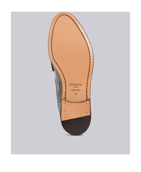 Thom Browne Kilt Varsity Slip-on Penny Loafers - Black
