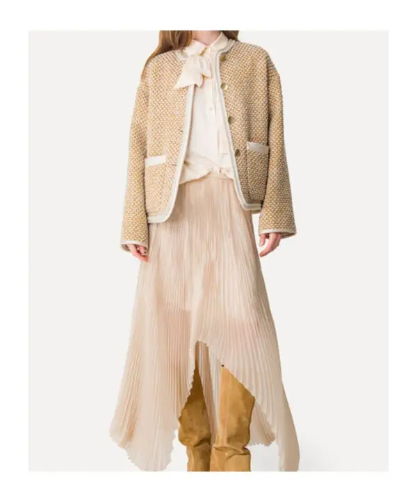 FORTE_FORTE Textured Boucléwool Tweed Jacket