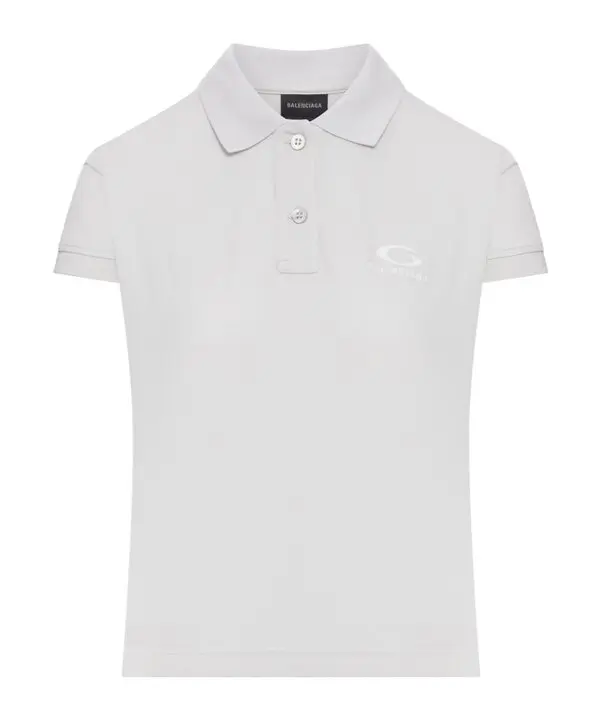 Balenciaga Logo Embroidered Short-sleeve Polo Shirt