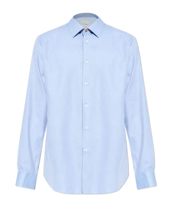 Paul Smith Tailored-fit Pin-dot Easy Care Shirt - Blue