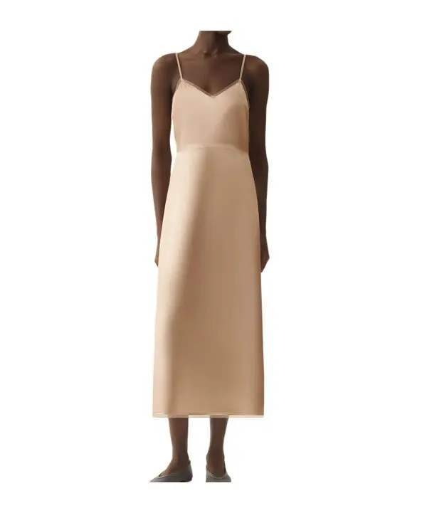 Fabiana Filippi Asymmetrical Satin Cape Dress