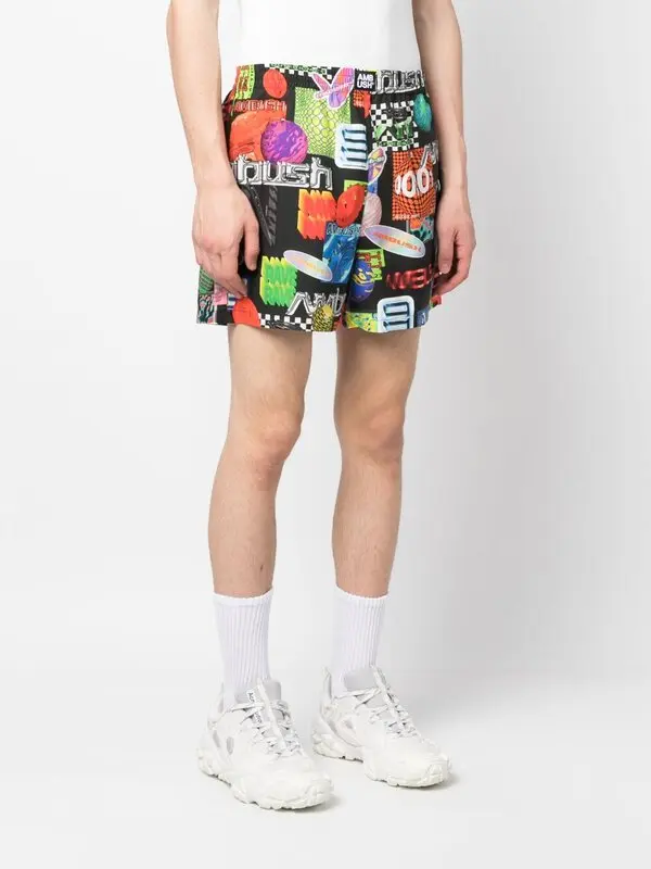 AMBUSH Graphic Print Elasticated Waistband Shorts - Multicolor