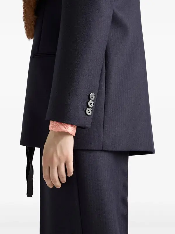 Prada Single-breasted Chevron Jacket