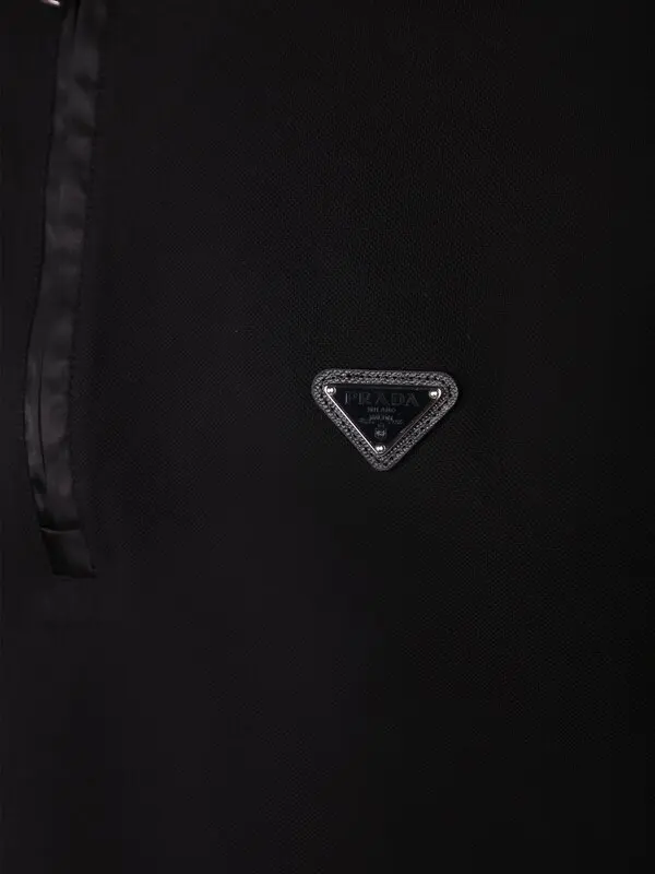 Prada Piqué Short-sleeved Polo Shirt