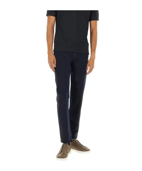 Zegna Belt Loop Jeans - Black