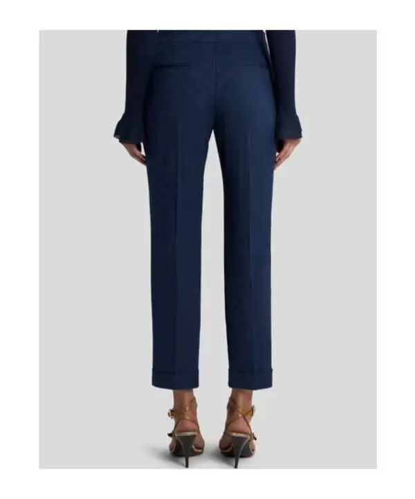 Etro Paisley Jacquard Pants - Blue