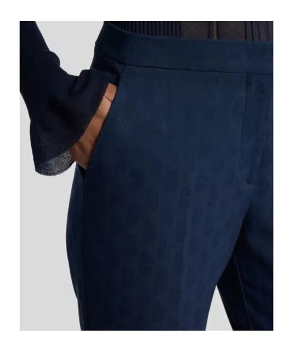 Etro Paisley Jacquard Pants - Blue