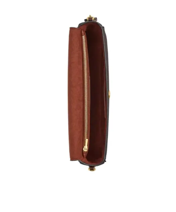 COACH Brook Flap Chain Bag In Signature Canvas - Maple Color