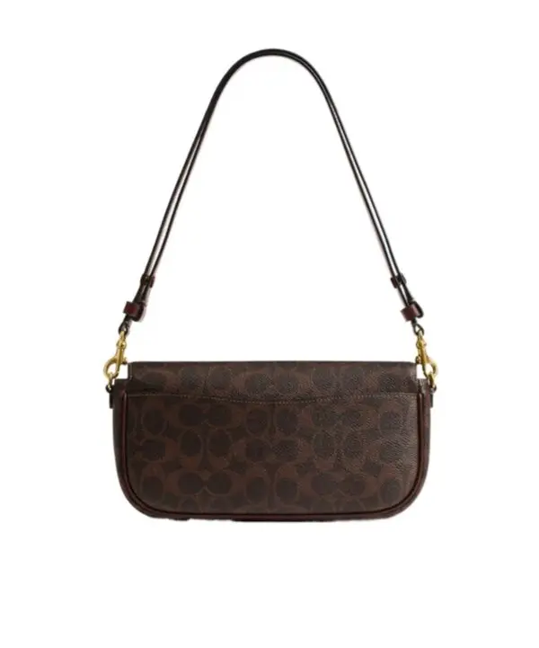 COACH Brook Flap Chain Bag In Signature Canvas - Maple Color