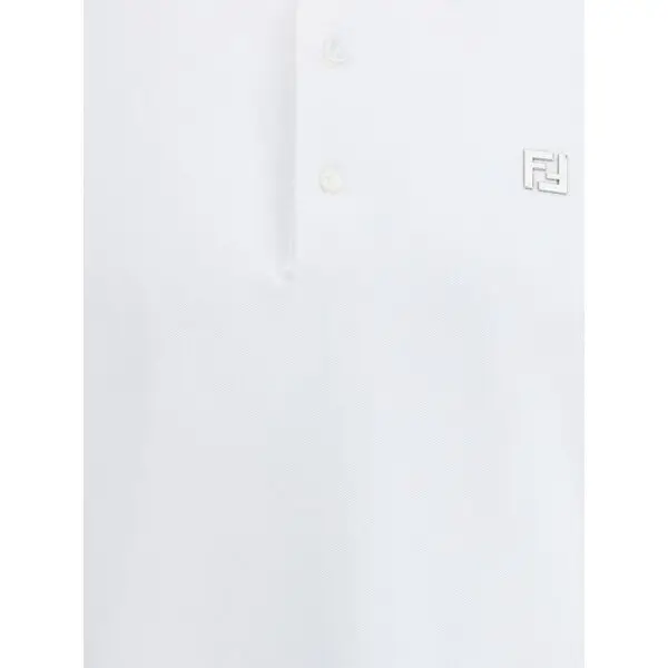 Fendi Short-sleeved Polo Shirt - White