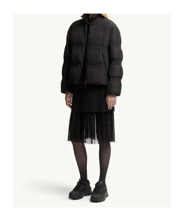 Moncler Layered Midi Dress With Gathered Tulle Skirt
