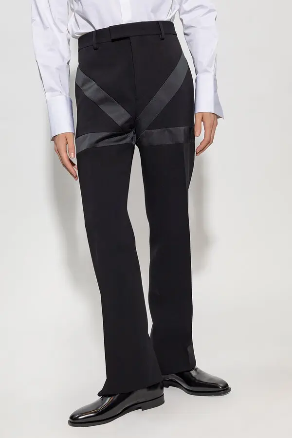 FERRAGAMO Straight Leg Tailored Trousers - Black