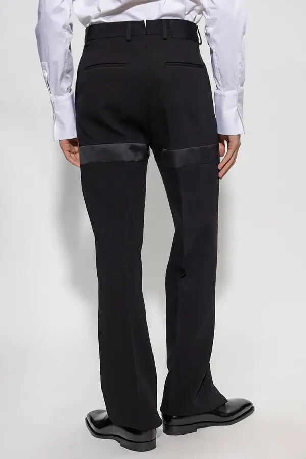FERRAGAMO Straight Leg Tailored Trousers - Black