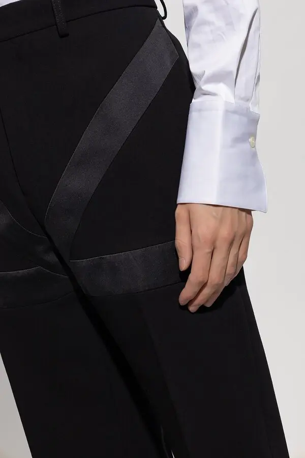 FERRAGAMO Straight Leg Tailored Trousers - Black