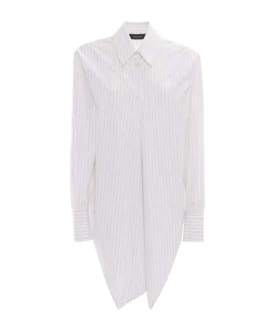 Fabiana Filippi Striped Poplin Shirt With Crossed Front Detail