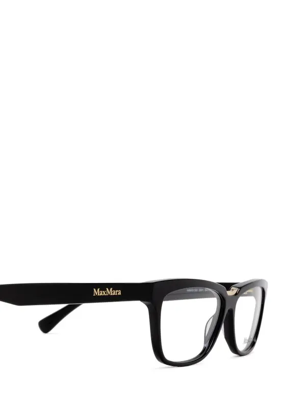 Max Mara Rectangular Frame Eyeglasses - Black