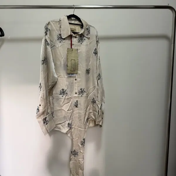 UMA WANG Long Sleeve Shirt With Lapel Collar And Front Button Closure