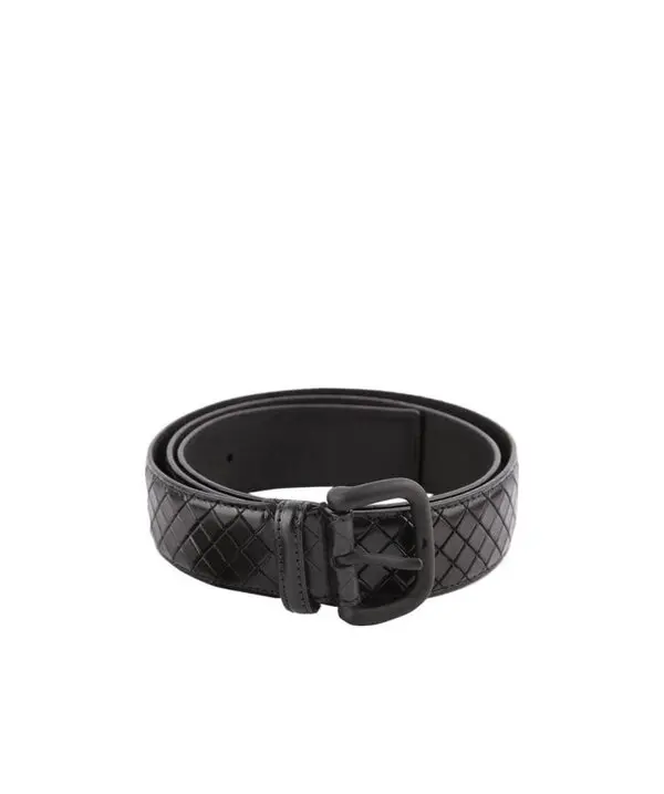 Bottega Veneta Woven Leather Belt - Black