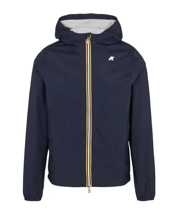 K-WAY Hooded Zip-up Windbreaker Jacket - Blue