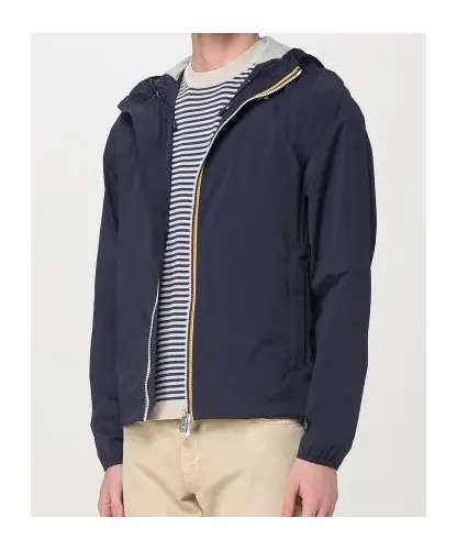 K-WAY Hooded Zip-up Windbreaker Jacket - Blue
