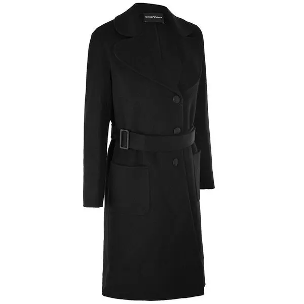 Emporio Armani Belted Lapel Coat