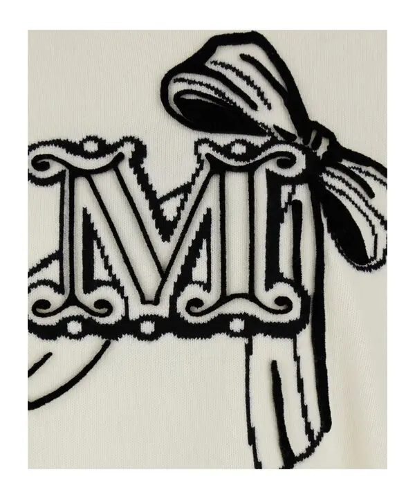 Max Mara Crewneck Long-sleeved Jumper With Embroidered Logo