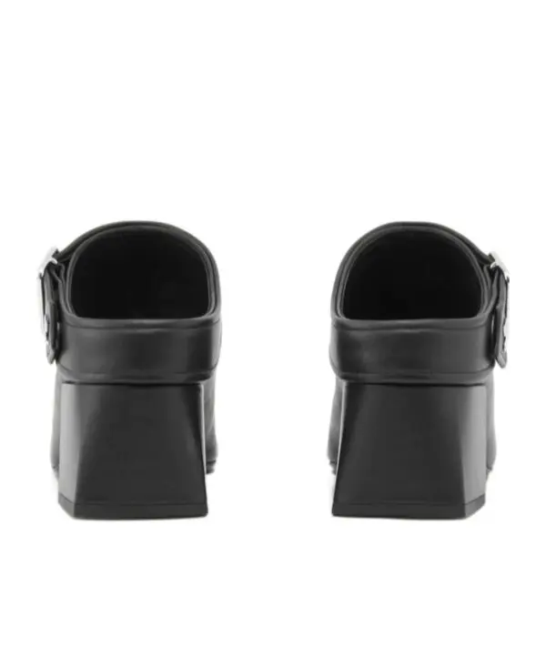 COURREGES Gogo 55mm Leather Mules With Buckle And Zipper Details
