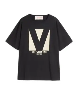 Valentino Garavani Chez -printed Crewneck T-shirt - Black