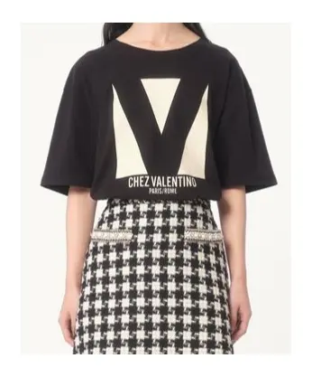 Valentino Garavani Chez "m" Printed T-shirt - Black