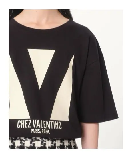 Valentino Garavani Chez "m" Printed T-shirt - Black