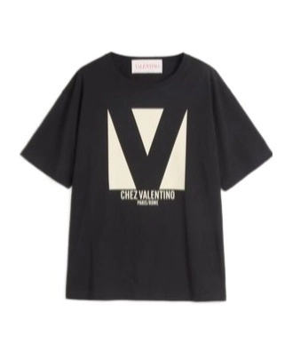 Valentino Garavani Chez "m" Printed T-shirt - Black